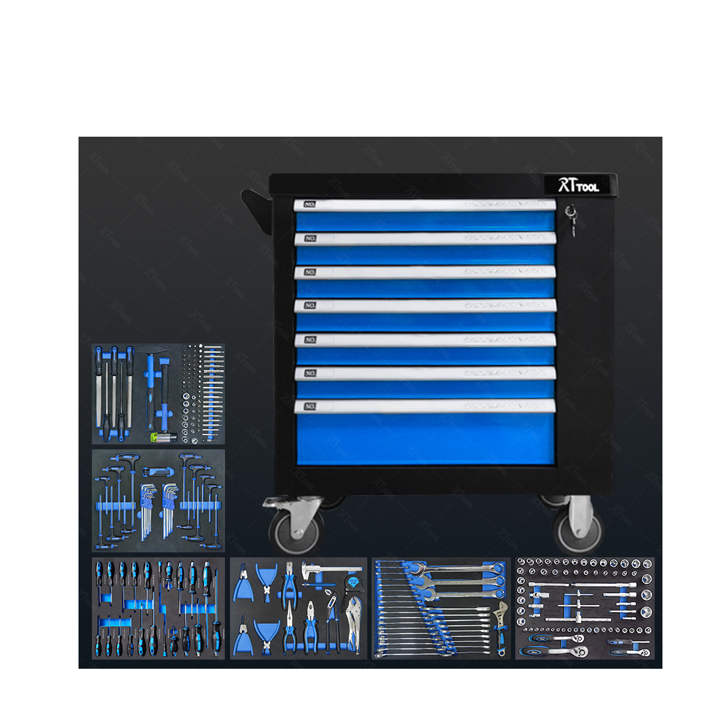 RT TOOL 279A Professional Tool Box With Tools/7 Drawer Cabinet/Tool ...